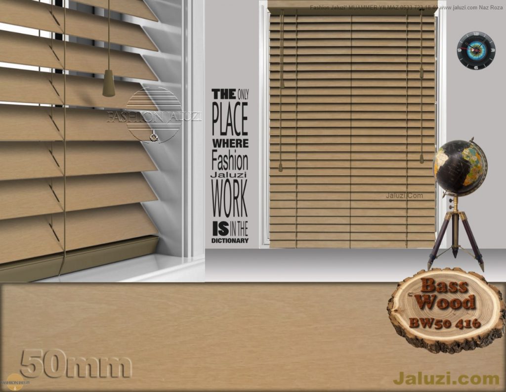 50mm basswood ahşap jaluzi – Jaluzi.com