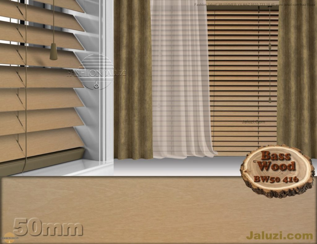 50mm basswood ahşap jaluzi – Jaluzi.com