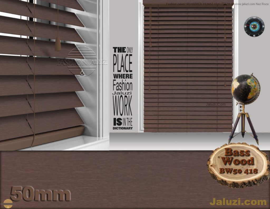 50mm basswood ahşap jaluzi – Jaluzi.com
