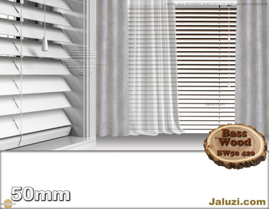 50mm basswood ahşap jaluzi – Jaluzi.com